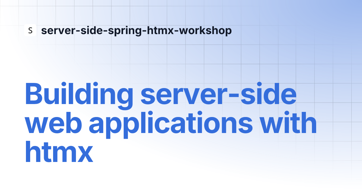 Building server-side web applications with htmx | server-side-spring ... Building server-side web applications with htmx | server-side-spring ...